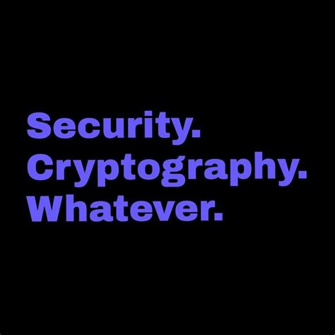 Security Cryptography Whatever Nigel Jones