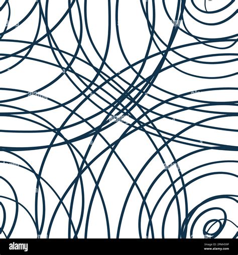 Abstract spiral seamless background. A thin line twisted in a spiral. Hand drawn lines Stock ...
