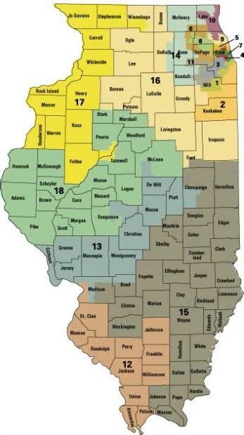 Illinois Congressional Maps Old And New