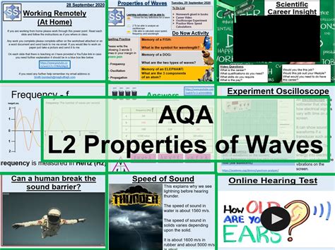 GCSE Physics Properties Of Waves AQA T Lesson And Worksheets Teaching Resources