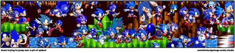 Sonic Trying To Jump Over A Pit Of Spikes Comic Studio