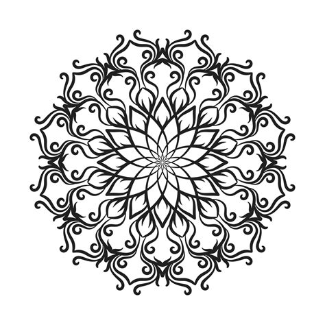 Black And White Mandala Ornament 13713799 Png