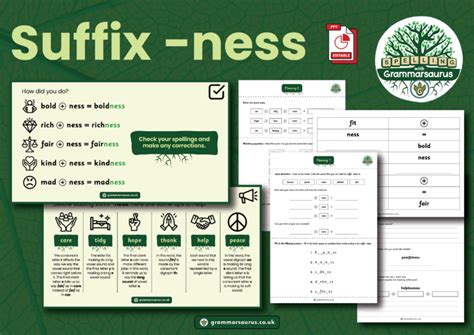 Y2 Objective 18 Suffix Ness Grammarsaurus