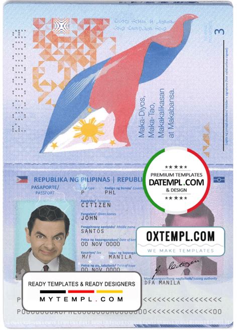Filipino Passport In Psd Format Fully Editable Mytempl