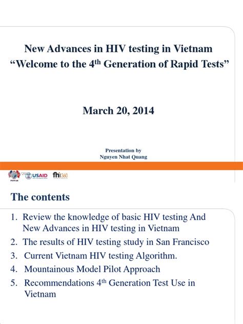 4th Generation Hiv Testing Diagnosis Of Hiv Aids Hiv