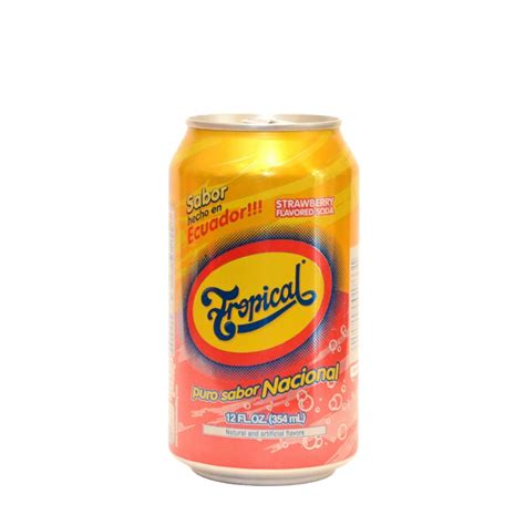 Tropical Soda De Strawberry 6 Pack 12 Oz Amigo Foods