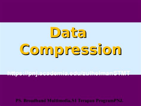 Ppt Data Compression For Multimedia Information