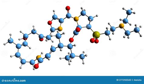 3d Image Of Vancomycin Skeletal Formula 276340984