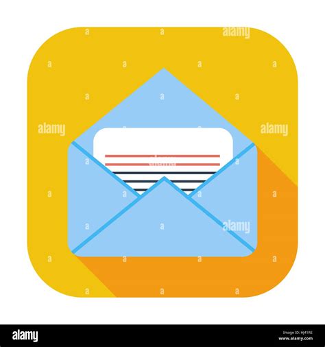 Envelope Single Flat Color Icon Vector Illustration Stock Vector Image And Art Alamy