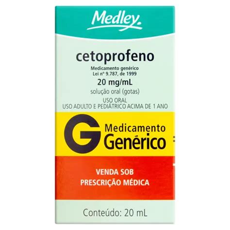 Cetoprofeno 20mgml Gotas 20ml Medley Medley Industria Far