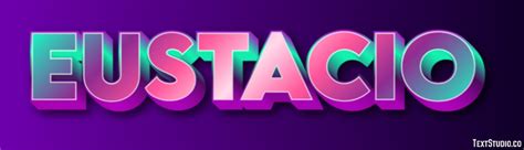 Eustacio Efecto De Texto Y Diseño De Logotipos Nombre