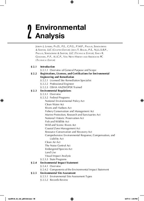 Pdf Environmental Analysis Chapter Of Book Published By Aba Forum