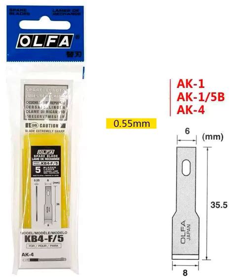 Kb4 F 5 Lâminas 5 Unidades Olfa Griffin Py