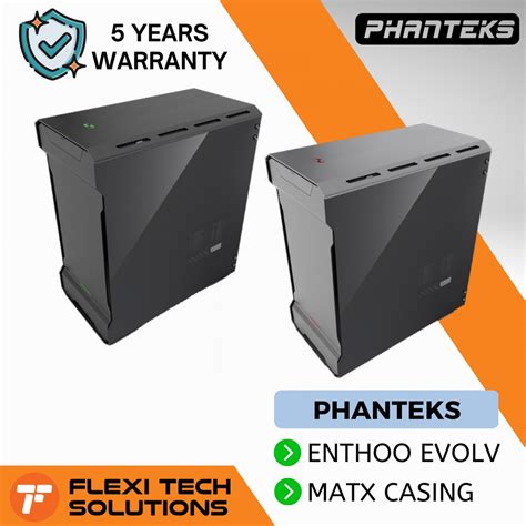 Flexi Tech Phanteks Enthoo Evolv Matx Tempered Glass Pc Casing Satin Black Anthracite Gray Pc