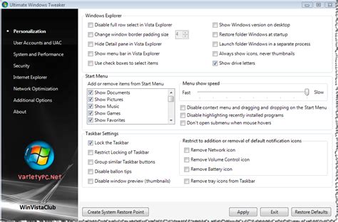 แตง Vista ใหเรว แรง โดนใจดวย Ultimate Windows Tweaker