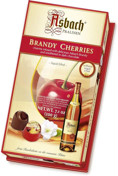 Asbach Chocolates Cherry Brandy Dark Box 200g