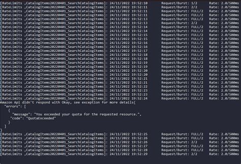 AmazonQuotaExceededException Thrown Issue Abuzuhri Amazon SP API CSharp GitHub