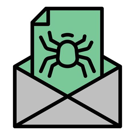 Mail Bug Icon Outline Vector Fraud Virus 14366295 Vector Art At Vecteezy