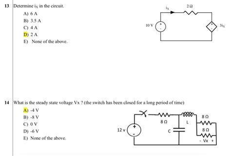 Solved Determine Ix In The Circuit A A B A C A Chegg