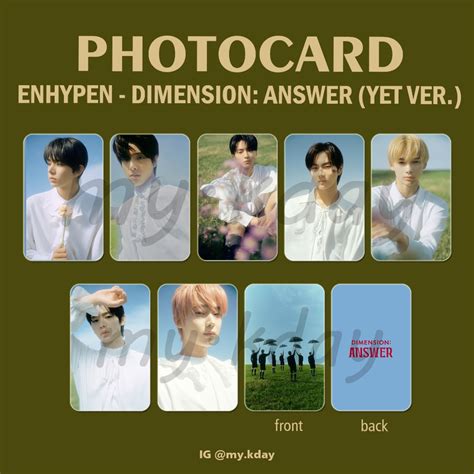 Korean Hanteo Gaon Charts Enhypen Dimension Answer Album Yet Version Enhypen Dimension
