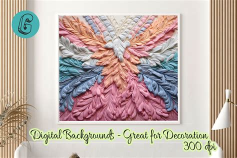 Feather Macrame Background 19 Graphic By Glamour · Creative Fabrica