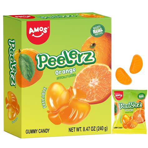 Peelerz Peelable Gummy Orange Flavor Amos Sweets