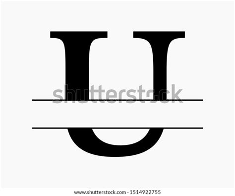 Split Uppercase Letter Initial Monogram Design Stock Vector Royalty Free 1514922755 Shutterstock