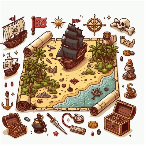 Premium Vector Treasure Map