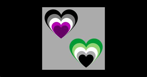 Aro Ace Hearts Heart Sticker Teepublic