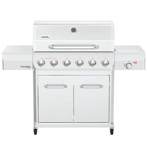 Nexgrill Gourmet Pro 6 Burner Stainless Steel Propane Gas Grill With Searing Side Burner And