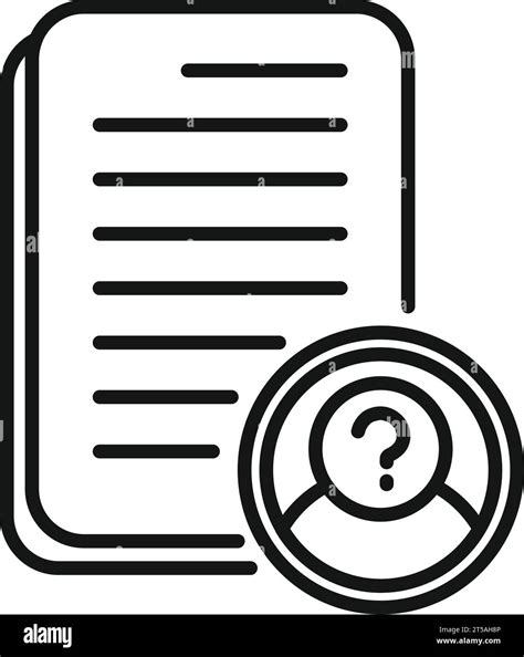 Anonymous Paper Document Icon Outline Vector Mark Person User People