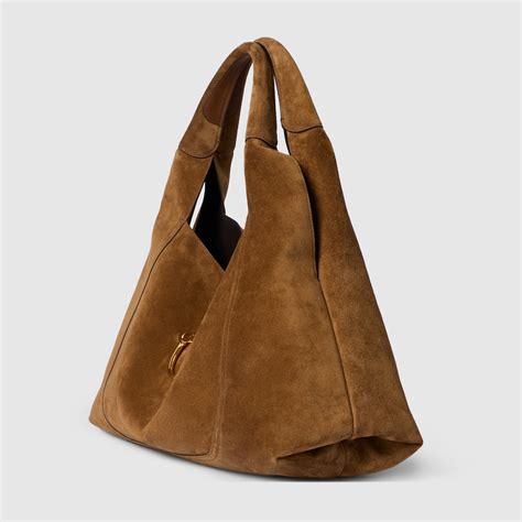 Gucci Softbit Maxi Shoulder Bag In Brown Suede Gucci® Ca