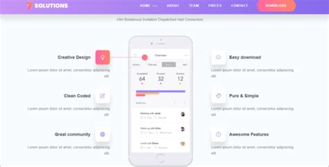 Bootstrap Mobile Templates Free PSD Examples