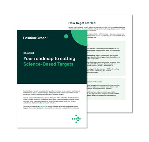 Checklist Your Roadmap To Setting Science Based Targets