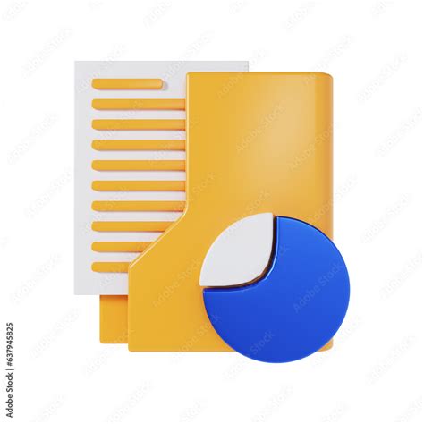 Analysis Folder Icon 3d Illustration Stock Illustration Adobe Stock