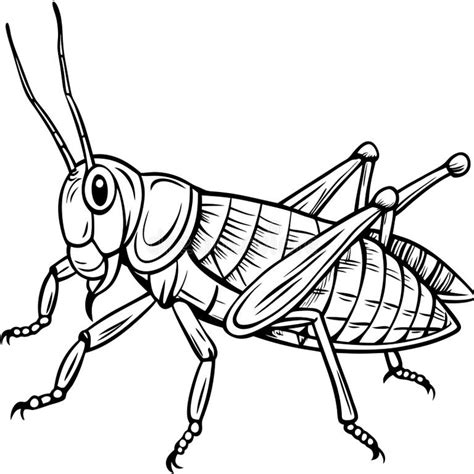 Grasshopper Line Art Grasshopper Vector Grasshopper Illustration Grasshopper Drawing Ai