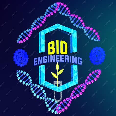 Premium Psd Bio Engineering Logo Illustration