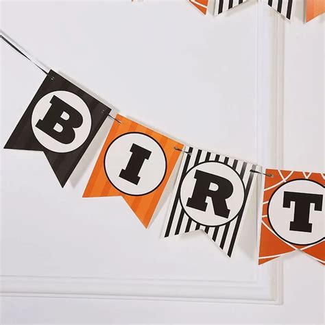 Badu Bg Спортно тематично парти Баскетбол Честит рожден ден Флаг Банер за парти за рожден ден на