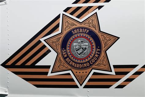 San Bernardino County Sheriff Logo On The Side Of A Helicopter