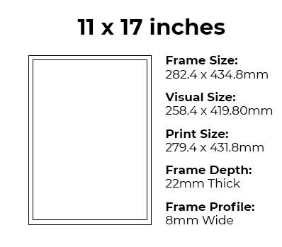 White 11 X 17 Inch Mod Poster Frame