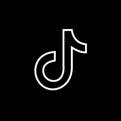 Black White Tiktok Icon Black App App Icon Design Black And White