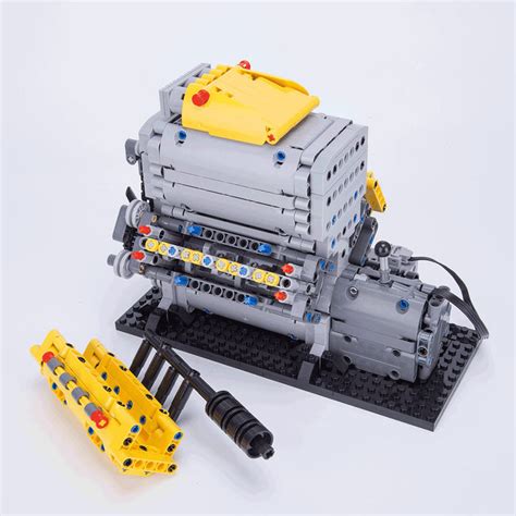 V8 Crossplane With Supercharger Building Block Engine Model Moc 17173