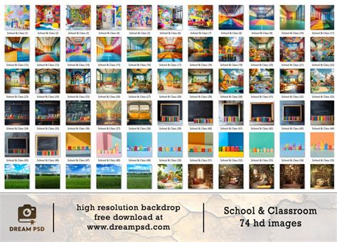 School And Classroom Backdrop