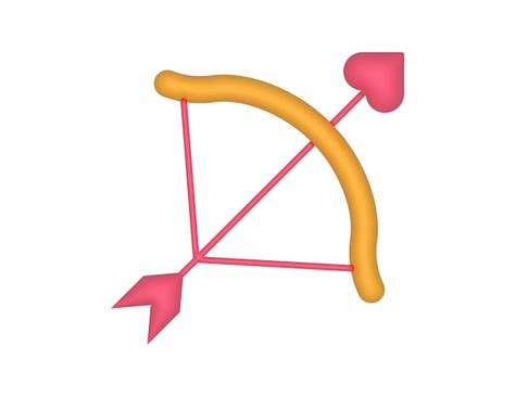 Premium Vector 3d Cupids Arrow And Love