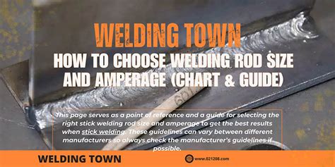 How To Choose Welding Rod Size And Amperage Chart And Guide Welding