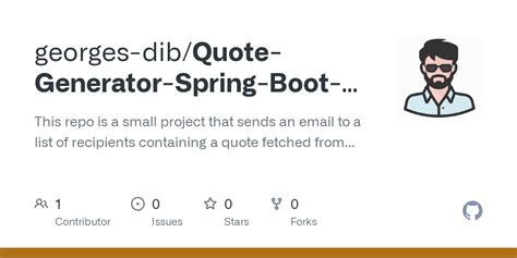 Github Georges Dibquote Generator Spring Boot Batch This Repo Is A