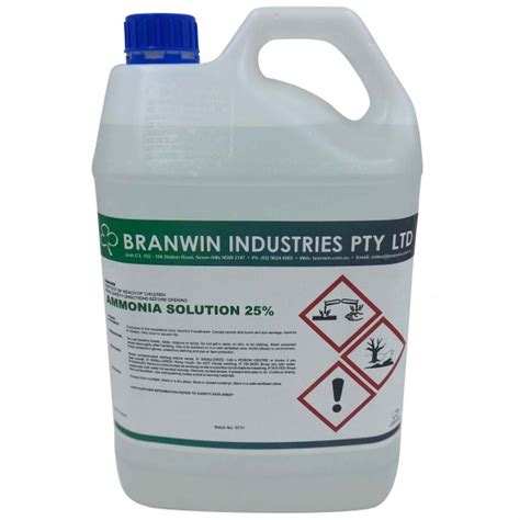 Ammonia Solution 25 Branwin Industries Dry Cleaning Supplies Sydney