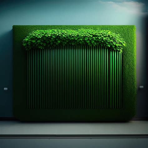 Premium Ai Image Green Wall