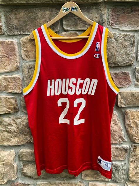 90s Clyde Drexler Houston Rockets Champion Nba Jersey Size 48 Xl