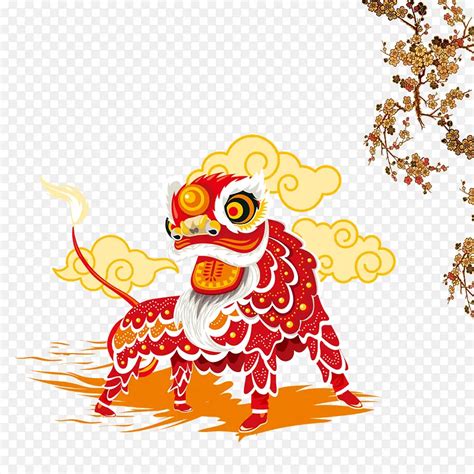 卡通舞狮子素材下载png图片素材下载图片编号8570010 Png素材网